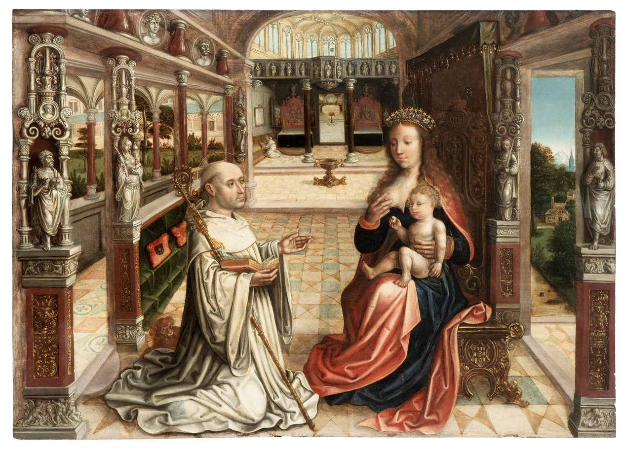 El milagro de la lactancia (óleo sobre tabla)