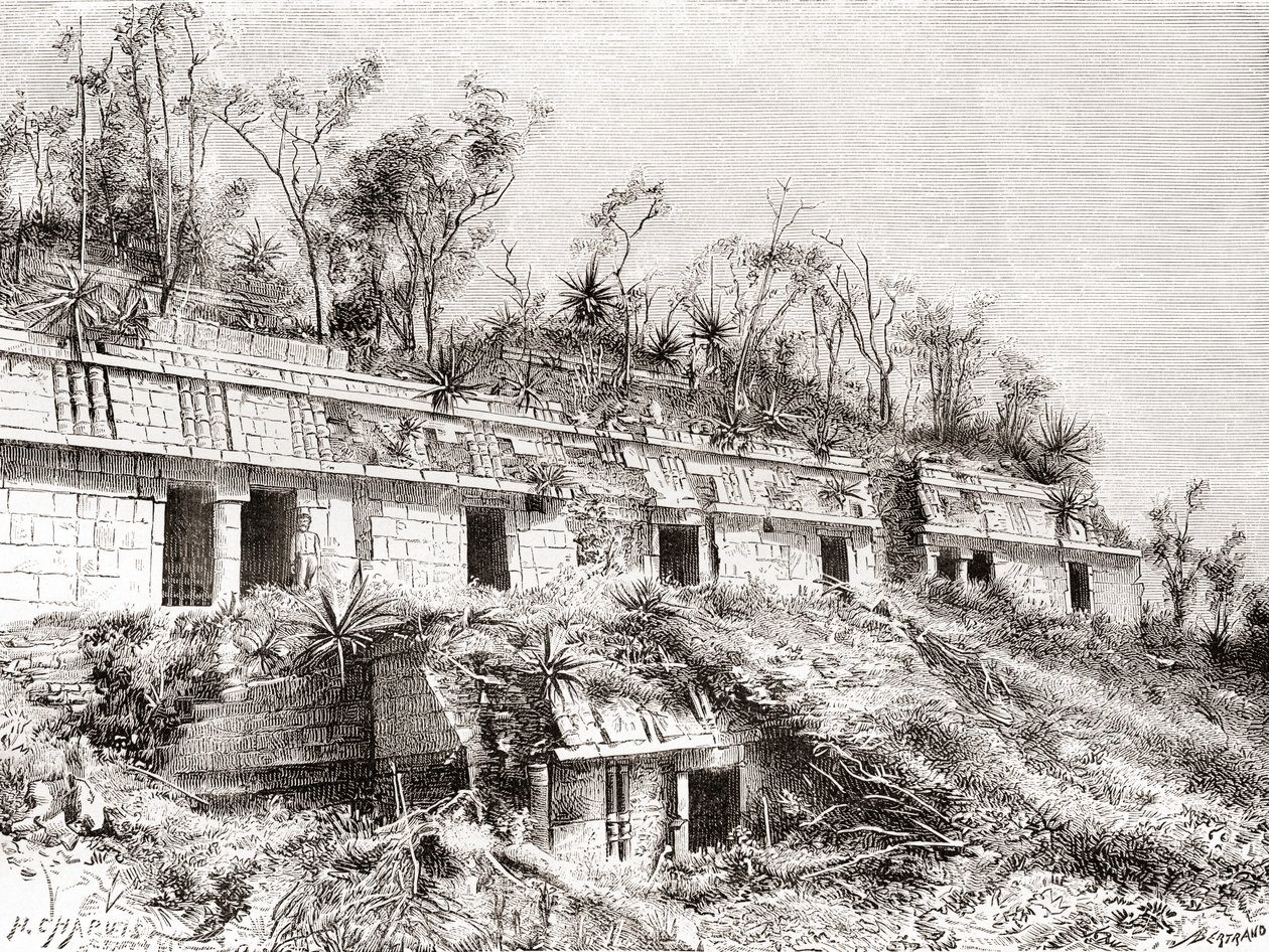 El Palacio de las Máscaras o Palacio Codz Poop, Kabah, Yucatán, México