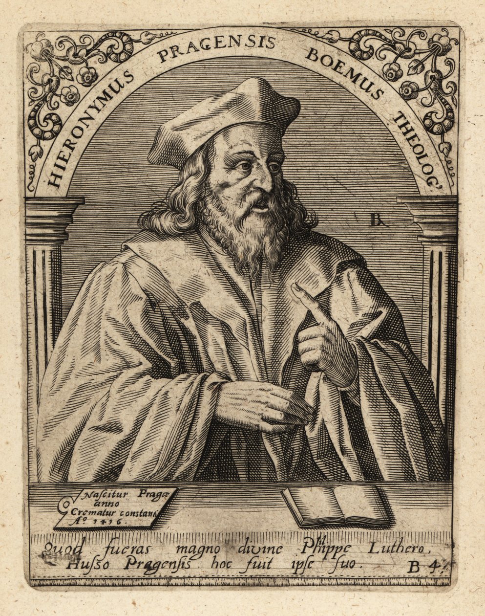 Jerónimo de Praga | Theodore de Bry | Impresión de arte