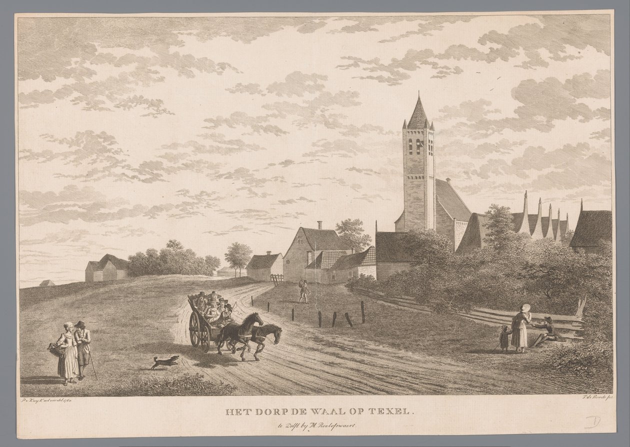 Vista del pueblo De Waal en Texel El pueblo de De Waal en Texel (título ...