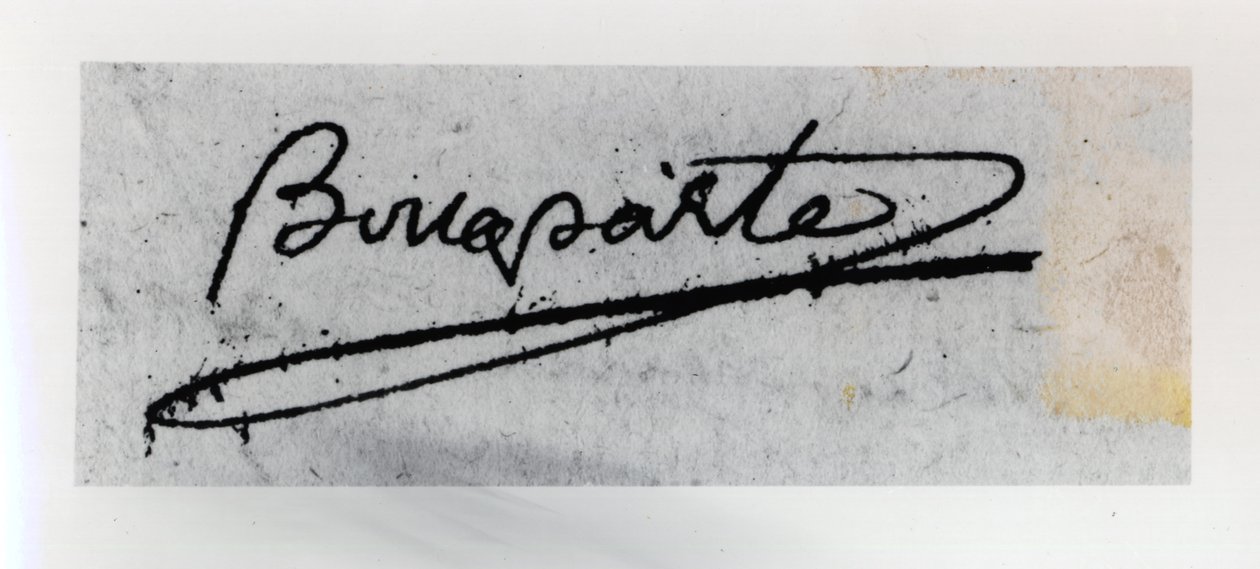 Firma de Napoleón Bonaparte (1769-1821) (pluma y tinta en papel)