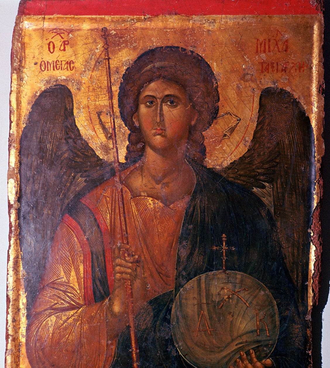 Icono bizantino del Arcángel Miguel, siglo XIV