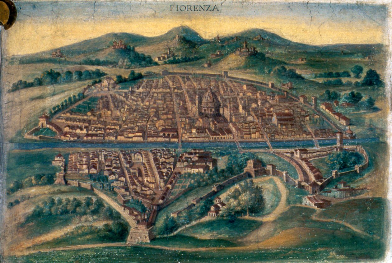 Mapa de Florencia, siglo XV | Unbekannt | Impresión de arte