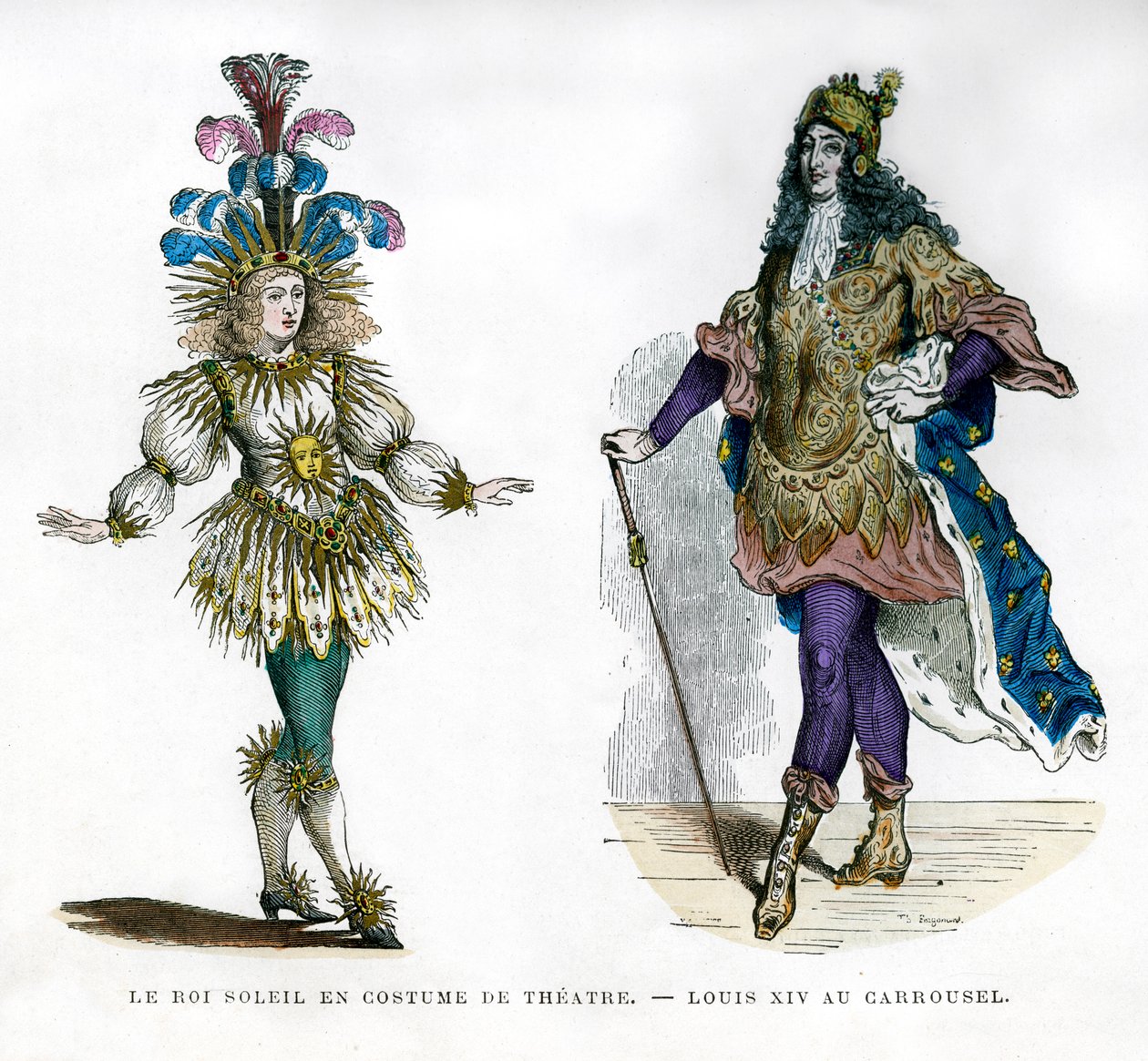 Traje de teatro del Rey Sol, y el Rey Luis XIV de Francia, 1882-1884
