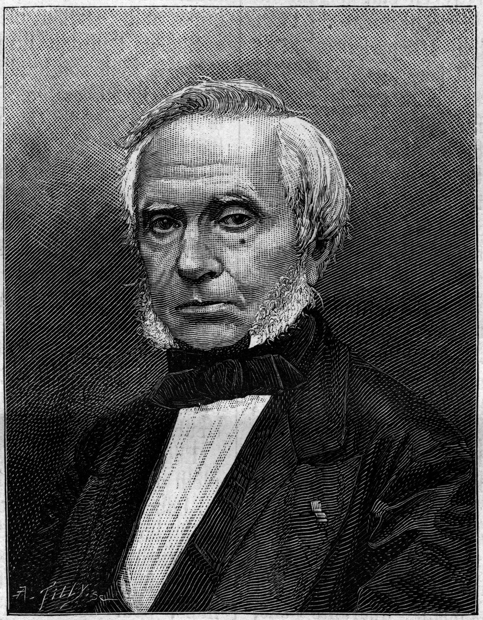 Retrato de Eugène Bourdon (1808-1884), ingeniero francés, inventor del ...