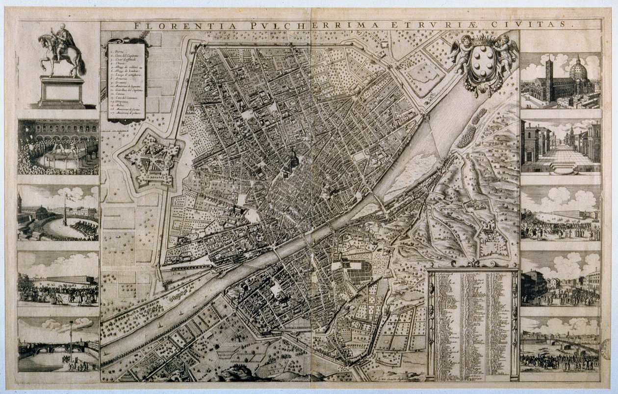 Mapa de la ciudad de Florencia | Wenceslaus Hollar