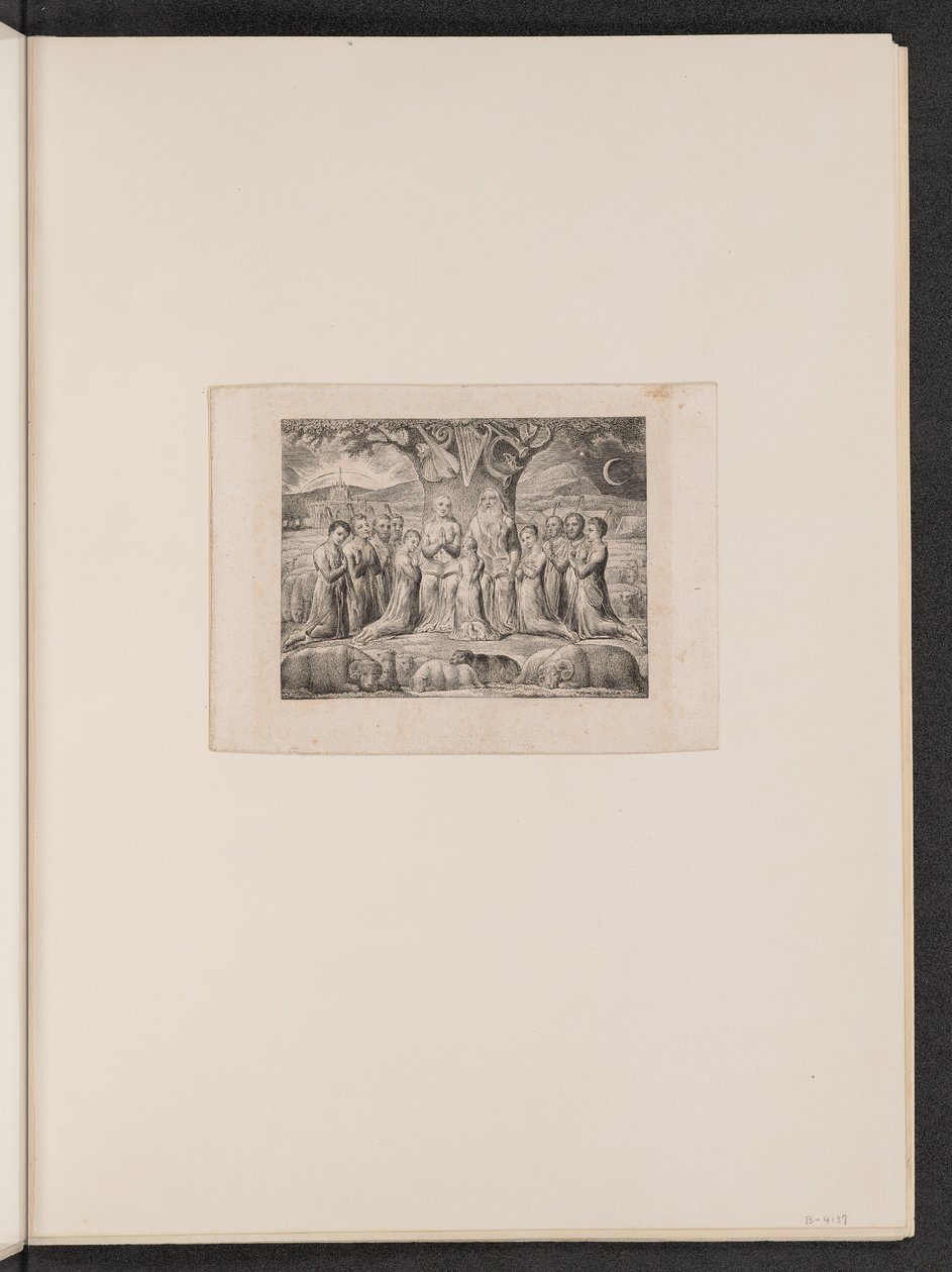 Job y su familia | William Blake | Impresión de arte