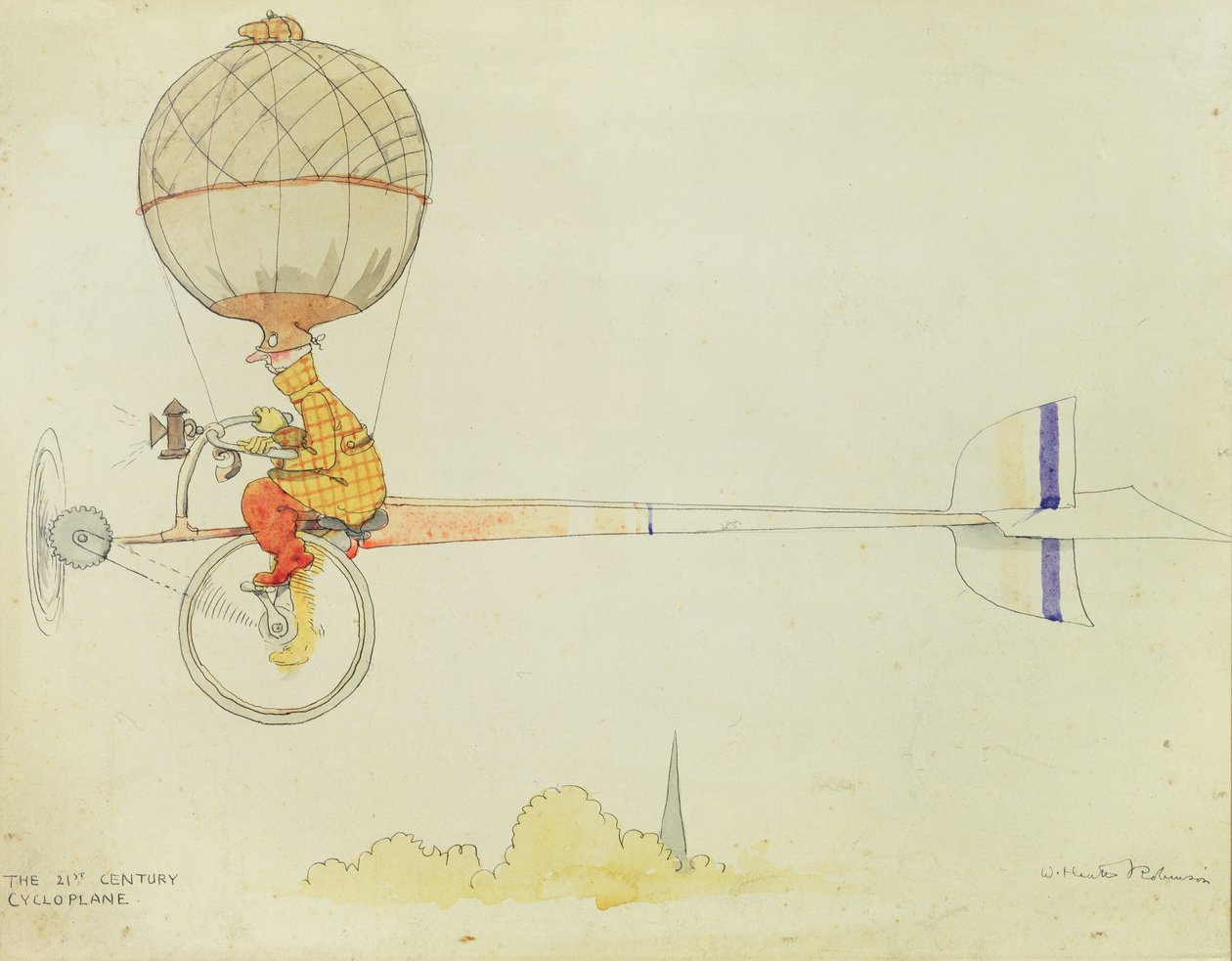 El cicloplano del siglo XXI | William Heath Robinson