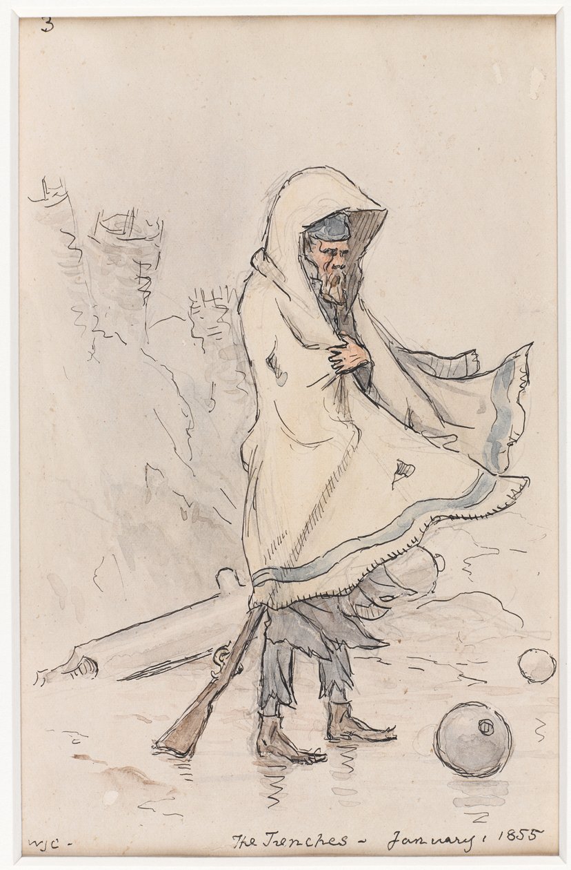 Las trincheras, enero de 1855 (acuarela)