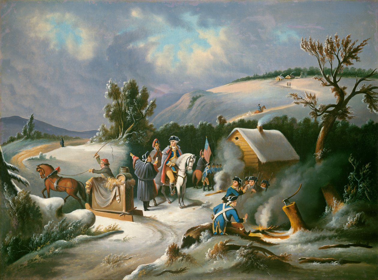 Washington en Valley Forge, mediados del siglo XIX (óleo sobre lienzo)