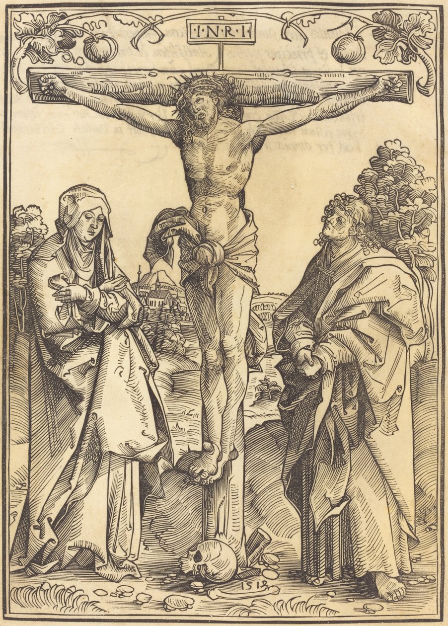 Cristo en la cruz con María y Juan | Wolf Traut