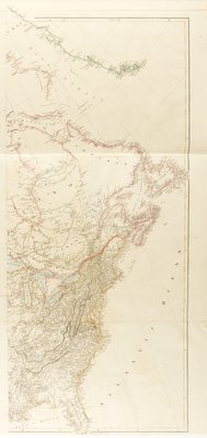 Mapa de los nuevos descubrimientos en el interior de América del Norte