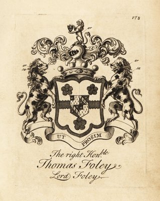 Escudo de armas del Muy Honorable Thomas Foley, Lord Foley
