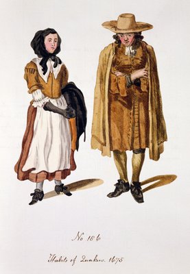 Hábitos de los cuáqueros, 1675 | English School