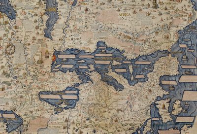 Detalle del Mediterráneo, de Add. 11267 'Gran planisferio o mapamundi ...