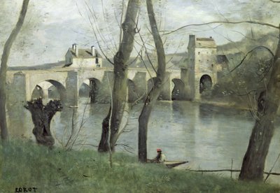 El puente en Mantes | Jean Baptiste Camille Corot