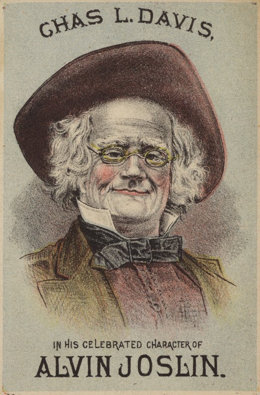 Chas L Davis en su famoso personaje de Alvin Joslin