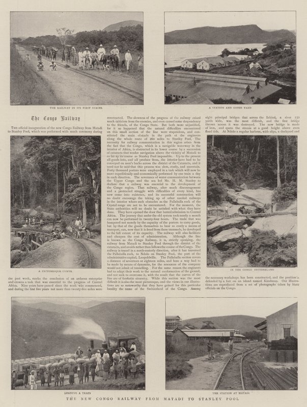 El nuevo ferrocarril del Congo de Matadi a Stanley Pool