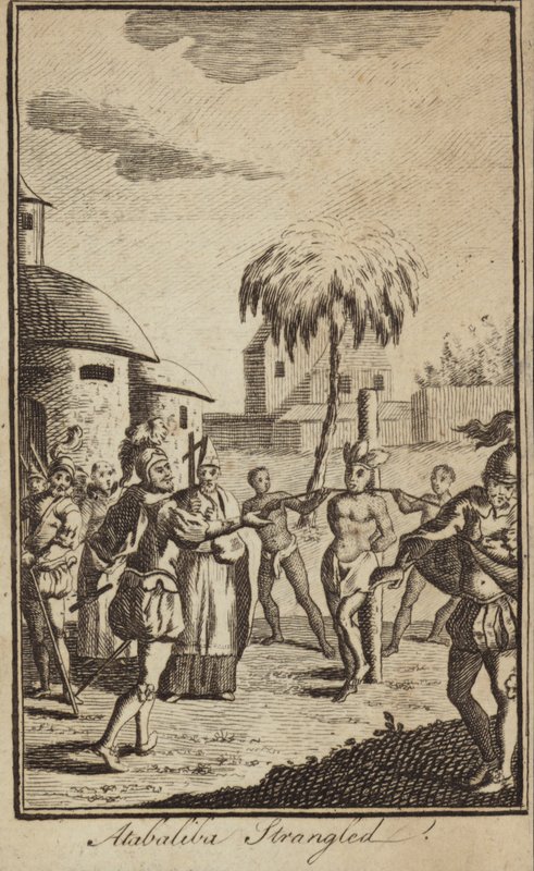 El emperador inca Atahualpa estrangulado por orden del conquistador ...