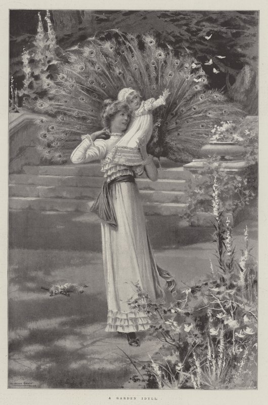 Un Idilio en el Jardín | Herbert Gandy | Impresión de arte