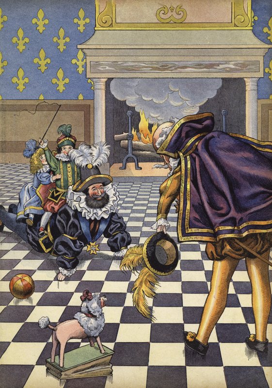 El Rey Enrique IV de Francia, jugando con niños