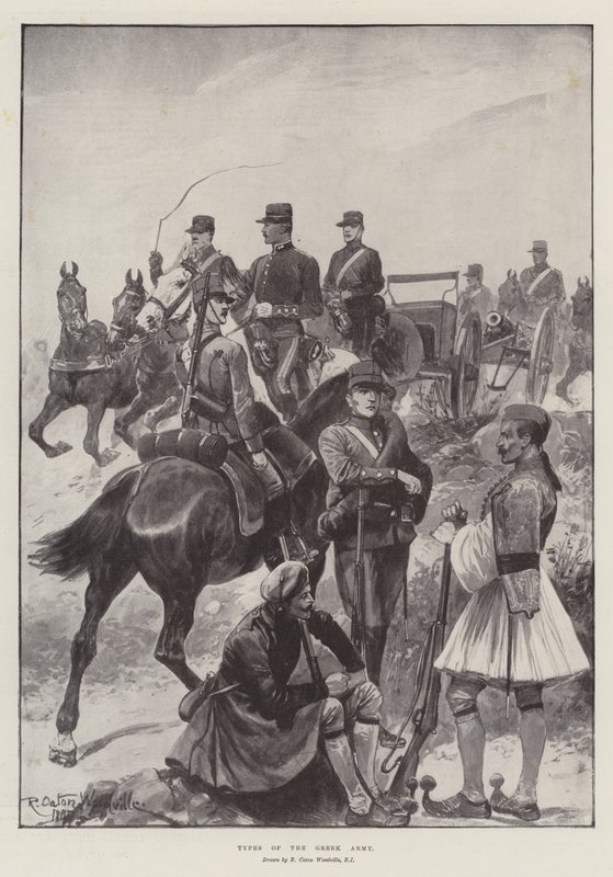 Tipos del ejército griego | Impresión de arte