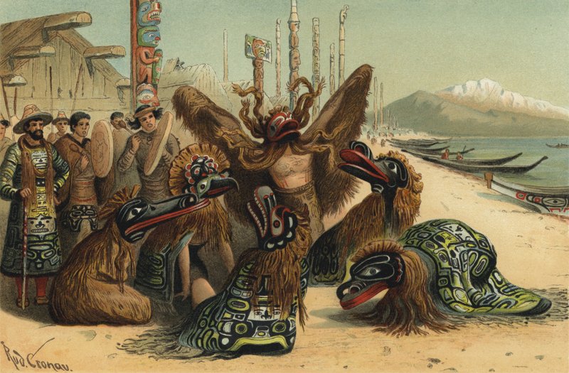 Danza de máscaras del pueblo Nuxalk de Columbia Británica
